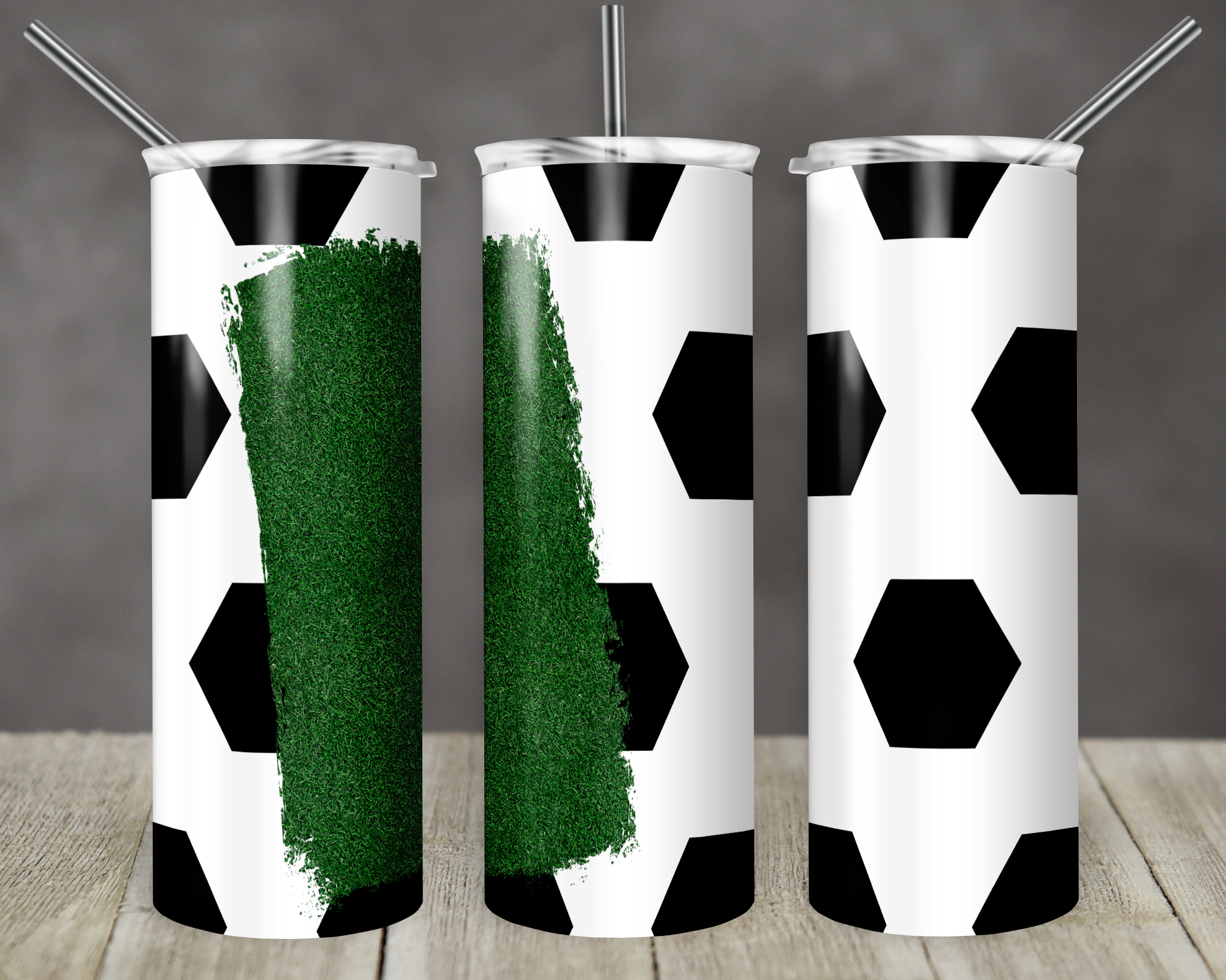 20 oz Skinny Tumbler Soccer Ball Sublimation Design Template Design ...